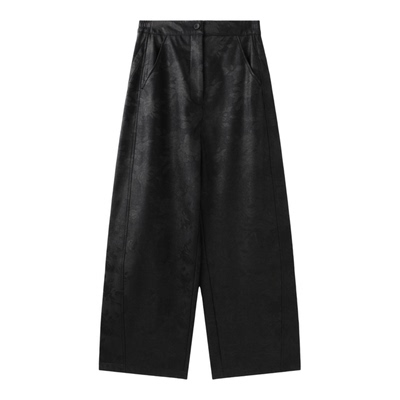 真丝哑光雾面高级感阔腿裤