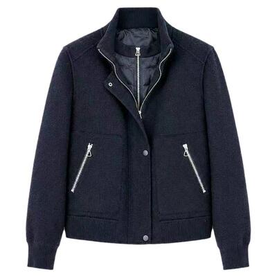 轻羽绒90绒拼接鹅绒服