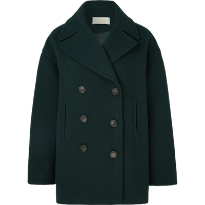 【折扣】Vanessa Bruno 冬季女双排扣绵羊毛混纺外套