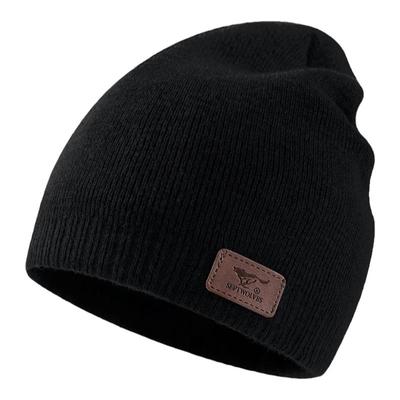 七匹狼羊毛防寒男士秋冬针织帽