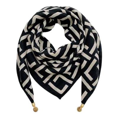 磁吸扣丝巾小围巾女春秋护颈方巾