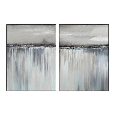 客厅沙发背景墙双幅组合装饰画