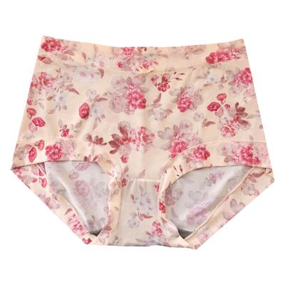 彩田冰丝女高腰大码石墨烯内裤