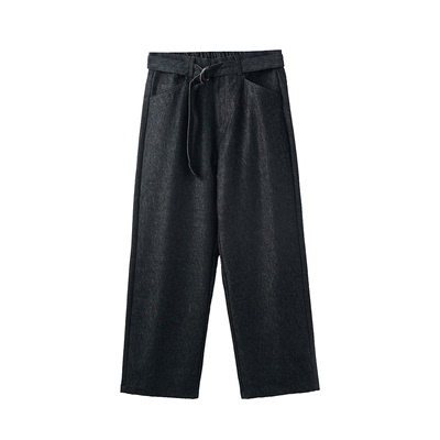 DICEOFF腰带直筒裤老钱风休闲裤