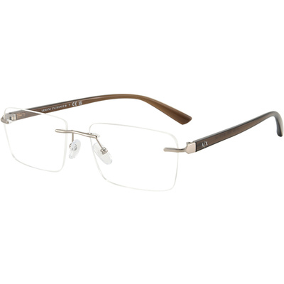 【自营】ArmaniExchange阿玛尼新款镜框商务简约无框眼镜架AX1064