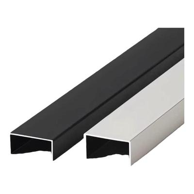 铝合金U型槽/黑色封边条/包边