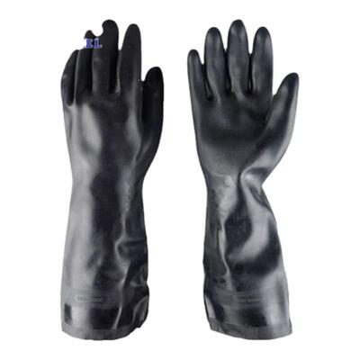 MAPA黑色氯丁橡胶防化耐酸碱乙醛乙醇氯丙酮ULTRANEO 450加长手套