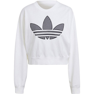 Adidas/阿迪达斯正品三叶草新款女子圆领套头休闲卫衣HB9443