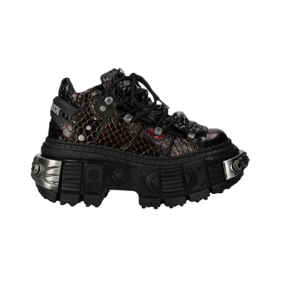 NewRock新款朋克金属厚底鞋