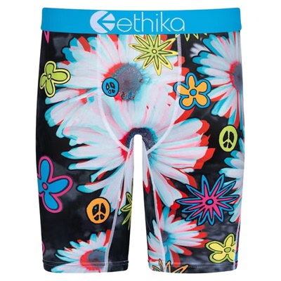 ethika新款涂鸦印花流速干美式潮男弹力五分内裤时尚运动内裤