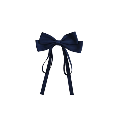 藏蓝色集合点蝴蝶结简约发夹韩式