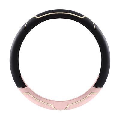 四季皮革汽车方向盘套防滑专用女