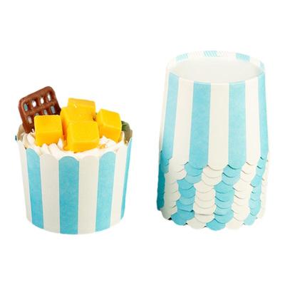 宝宝百日宴蓝色甜品台装饰贴纸