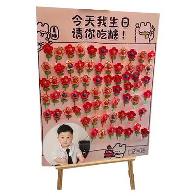 请你吃糖kt板棒棒糖龙宝宝满月百天百日宴布置周岁生日装饰迎宾牌