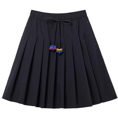 BLUE ERDOS 春季新复古简约可拆卸手钩花设计百褶短裙B256M0035