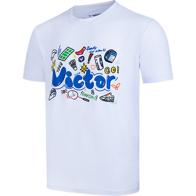 VICTOR威克多胜利羽毛球服训练系列男女中性款针织运动T恤T-50032