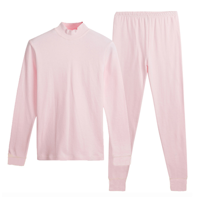 菊花长袖女半高领长绒棉棉毛衫裤