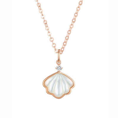 一贝子纯银项链高级感贝壳送女友