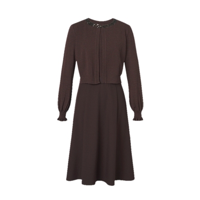 珂思假两件气质连衣裙