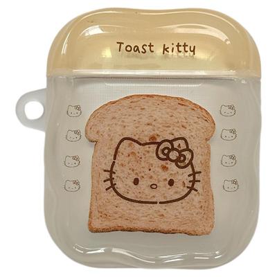 可爱黄油吐司HelloKitty适用苹果新4代airpods蓝牙无线耳机保护套airpods1/2/3硅胶软壳airpodspro三代女新款