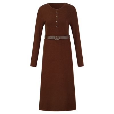 歌莉娅毛织连衣裙女秋冬修身裙子