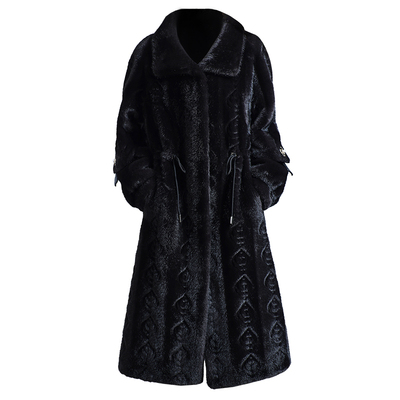 正品牌仿水貂皮毛毛环保皮草外套