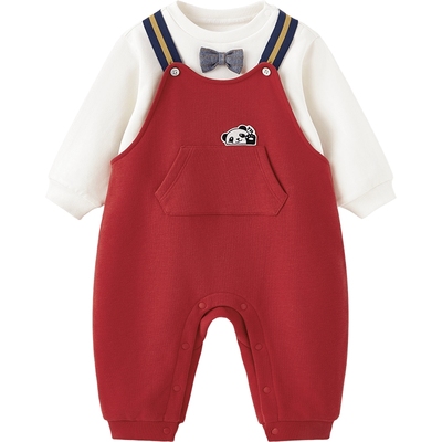 喜庆春节套装连体衣英氏拜年服