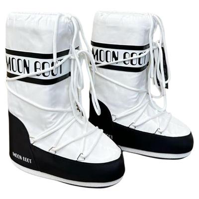 高筒雪地靴moon2025冬季新款内增高雪地鞋防水滑雪鞋丑萌潮月亮靴