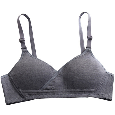 实惠日系无钢圈纯棉交叉少女内衣