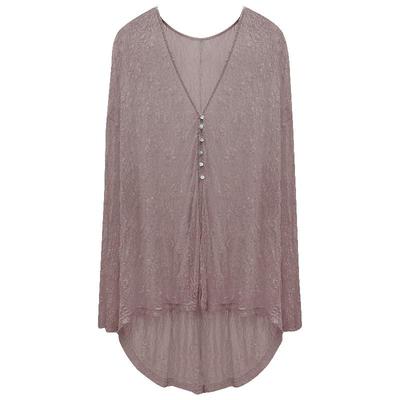 COCOBELLA镂空微透视蕾丝衫