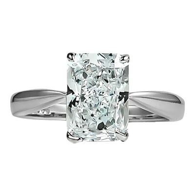 轻奢简约方钻雷迪恩925银戒指