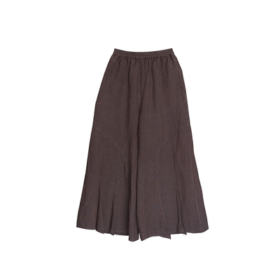 大拙浅秋OOTD亚麻松紧腰休闲裤