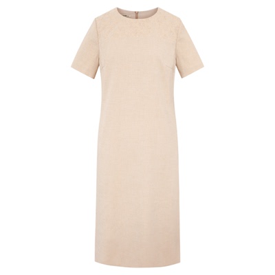 【锦瑟】BBLLUUEE/粉蓝衣橱2025夏装新款珠片刺绣纹样拼接连衣裙