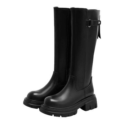 星期六厚底增高显瘦骑士靴