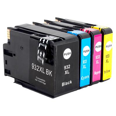 适用原装惠普932xl 933xl墨盒7110墨盒7612墨盒HPOfficejet 6100 6700 6600 7510 7512 7610打印机黑彩色墨水