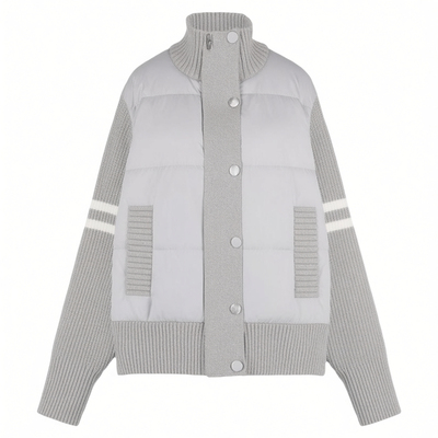 超好看时尚针织拼接羽绒服女冬季