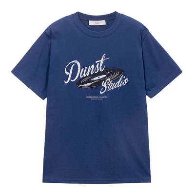 Dunst【嘟颖doyeong同款】2026夏季黑胶唱片印花短袖T恤UDTS6B144