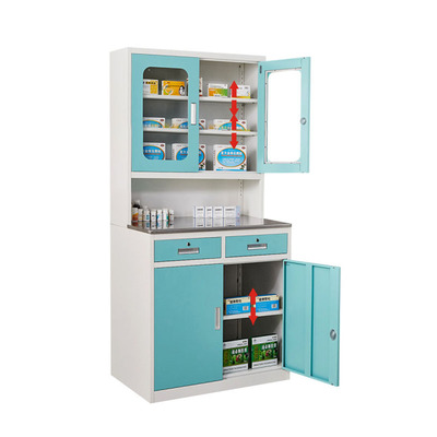 医院用不锈钢西药柜诊所口腔治疗室处置台配药品柜水池边柜工作台