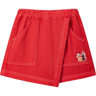 MINIPEACE×卡斯波和丽莎联名女童裙裤夏儿童假两件水洗牛仔短裤