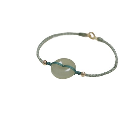 国风绿手绳可绑平安扣