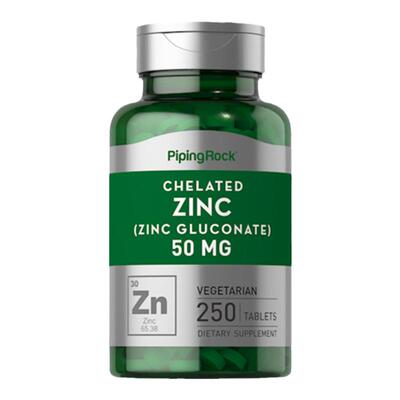 250粒 朴诺螯合锌美国进口zinc锌片男女士葡萄糖酸补锌元素维生素