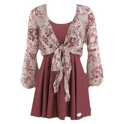 分体泳衣女裙式三件套绝美显瘦