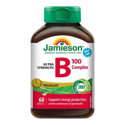 Jamieson健美生维生素B复合b100b族缓释片生物素代谢加拿大进口R