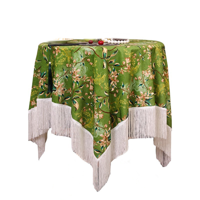 高端复古风流苏桌布法式中古风