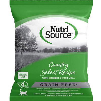 NutriSource甄萃进口猫粮试吃无谷鸡肉鱼肉粮142g