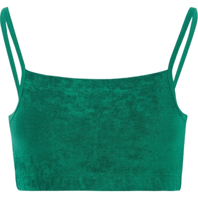 Howlin 春夏女多巴胺绿色棉质混纺短款坦克吊带背心