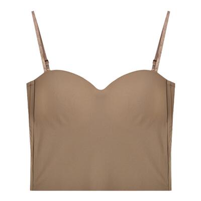 200斤大码冰丝无痕吊带背心女士春夏带胸垫内搭性感紧身打底上衣