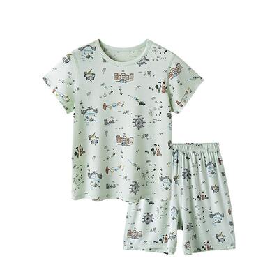 Goodbaby好孩子儿童莫代尔短袖短裤套装男童桉树驱蚊家居服睡衣