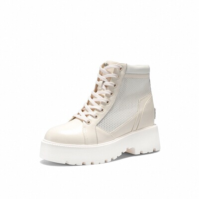 艾今25新款8.5cm增高网面短靴女