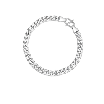 周六福双扣手链男S925银潮小众设计嘻哈跨年礼物送男友